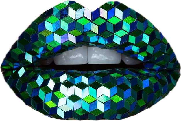 Blue Sequin Lips | Lipstutorial.org