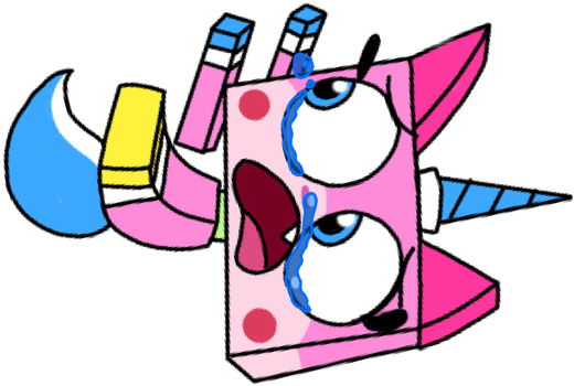unikitty falling help helpme sticker by @spinelfan2012