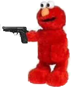 Gangster Elmo With A Gun